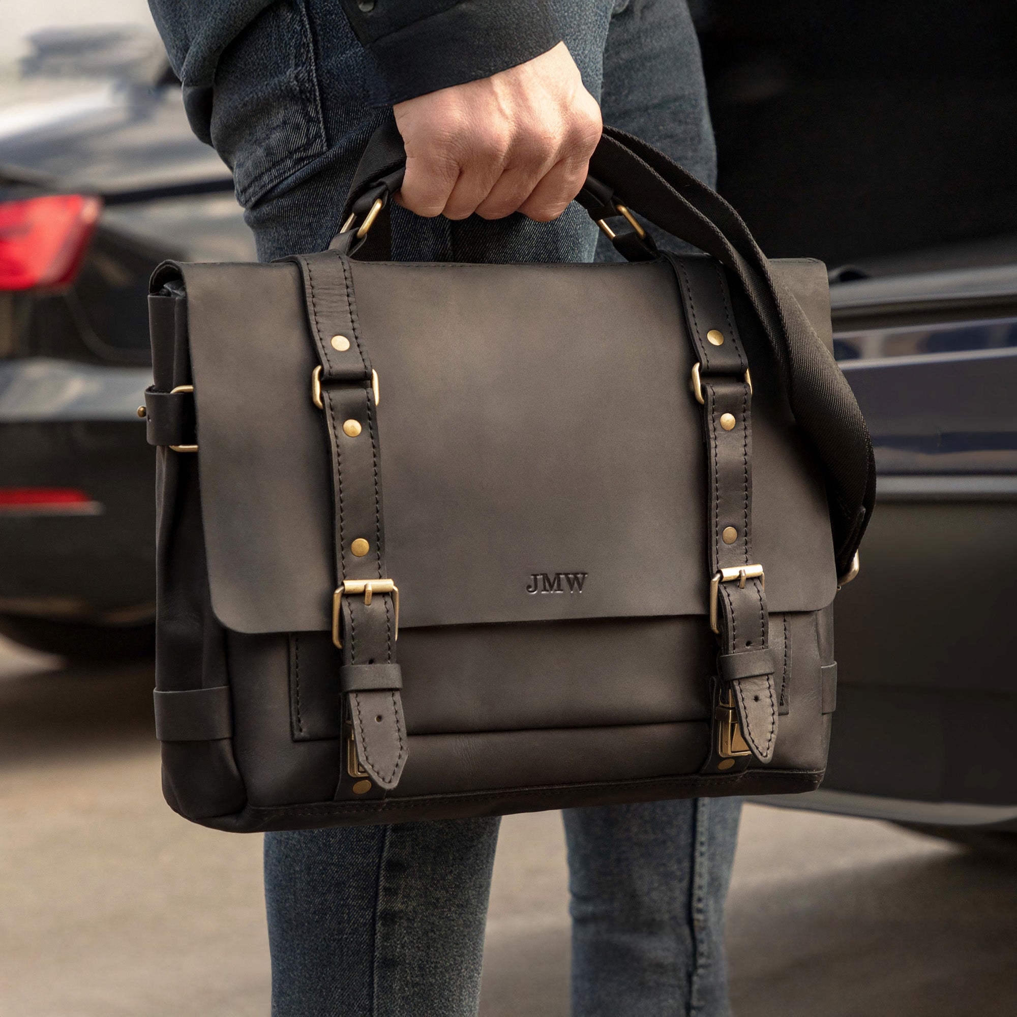 Personalized Leather Briefcase – UNIVERSE OF HANDCRAFTS